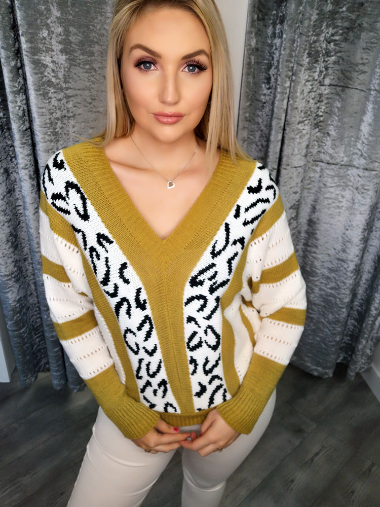 Frankie Leopard Print Jumper | Pretty Please Boutique